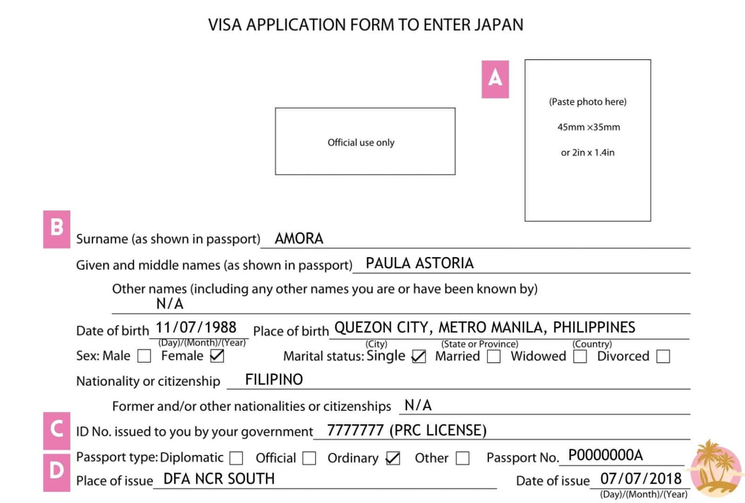 JAPAN VISA APPLICATION FORM (For Tourists): A Step-by-Step Guide On How To Fill Out The Form ...
