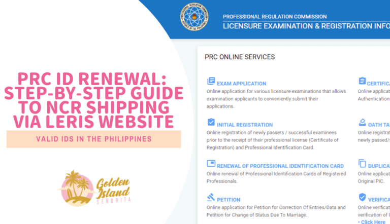 Effortless PRC ID Renewal: Step-by-Step Guide To NCR Shipping Via LERIS ...
