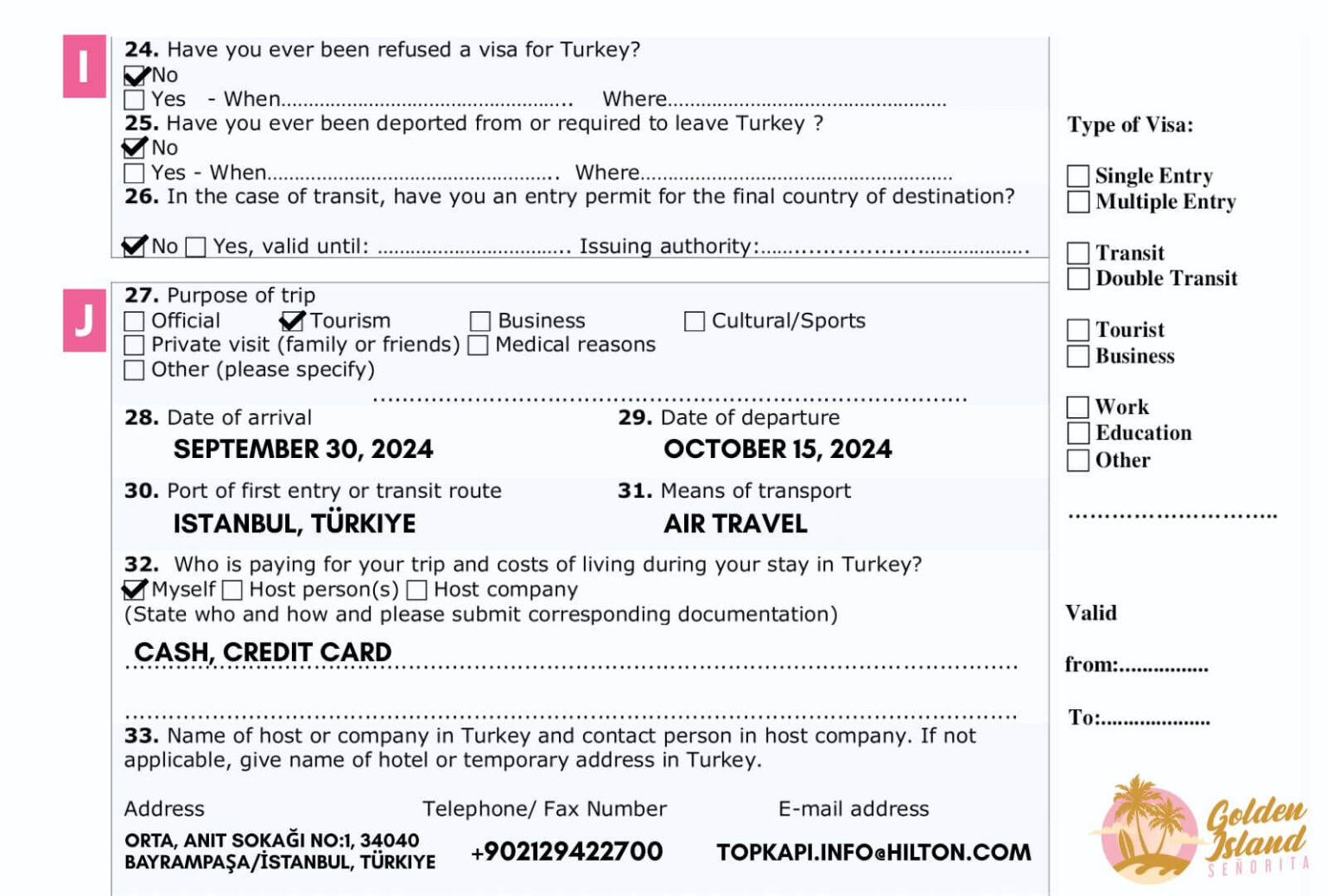 TURKISH VISA APPLICATION FORM (For Tourists): A Step-by-Step Guide On ...